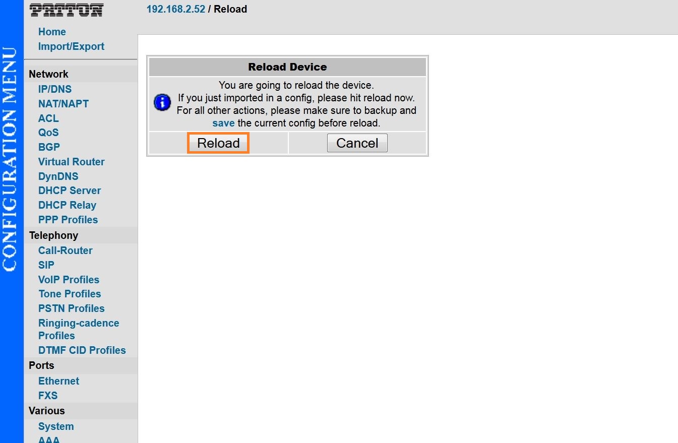Patton SmartNode als Fax-/VoIP-Gateway (ATA) einrichten