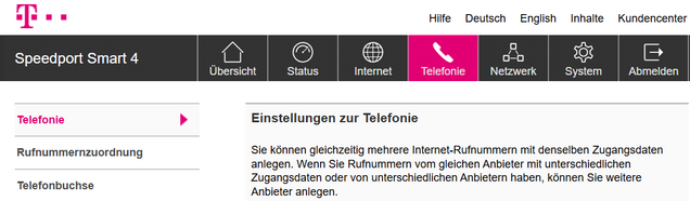 Speedport (Telefon-Konfiguration) | easybell