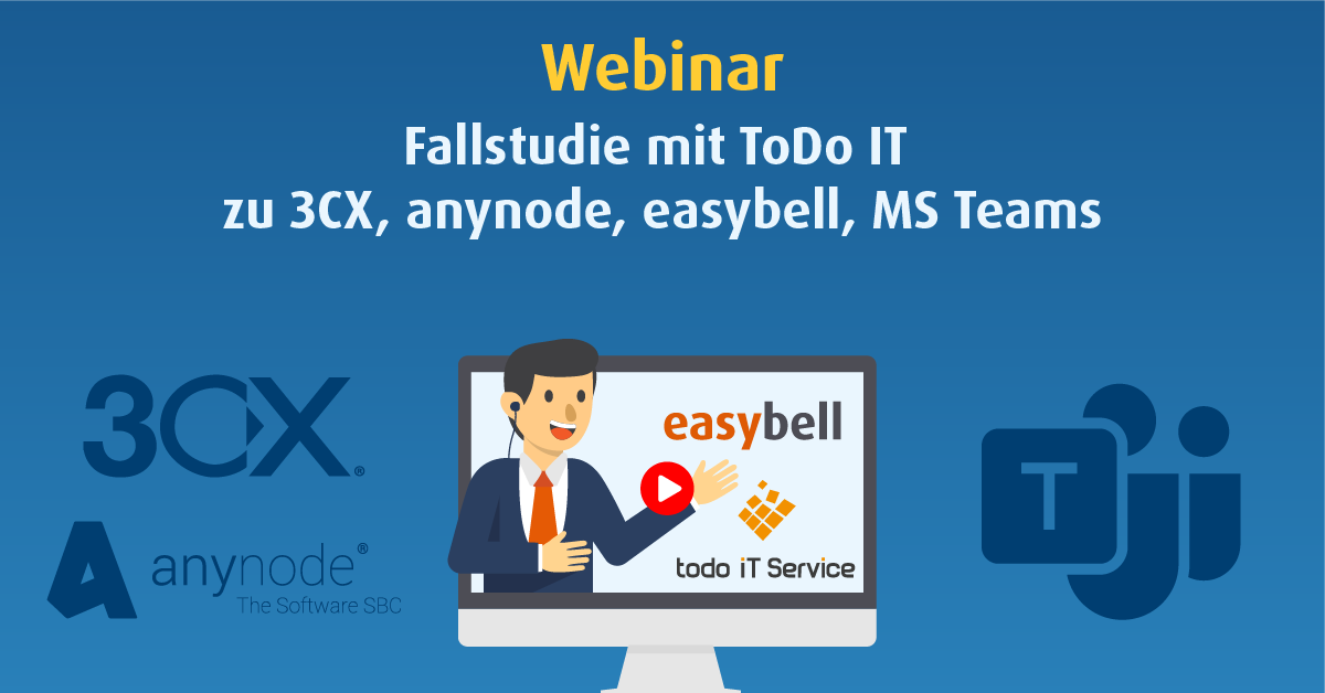 MS Teams Integration mit anynode, easybell und 3CX | easybell